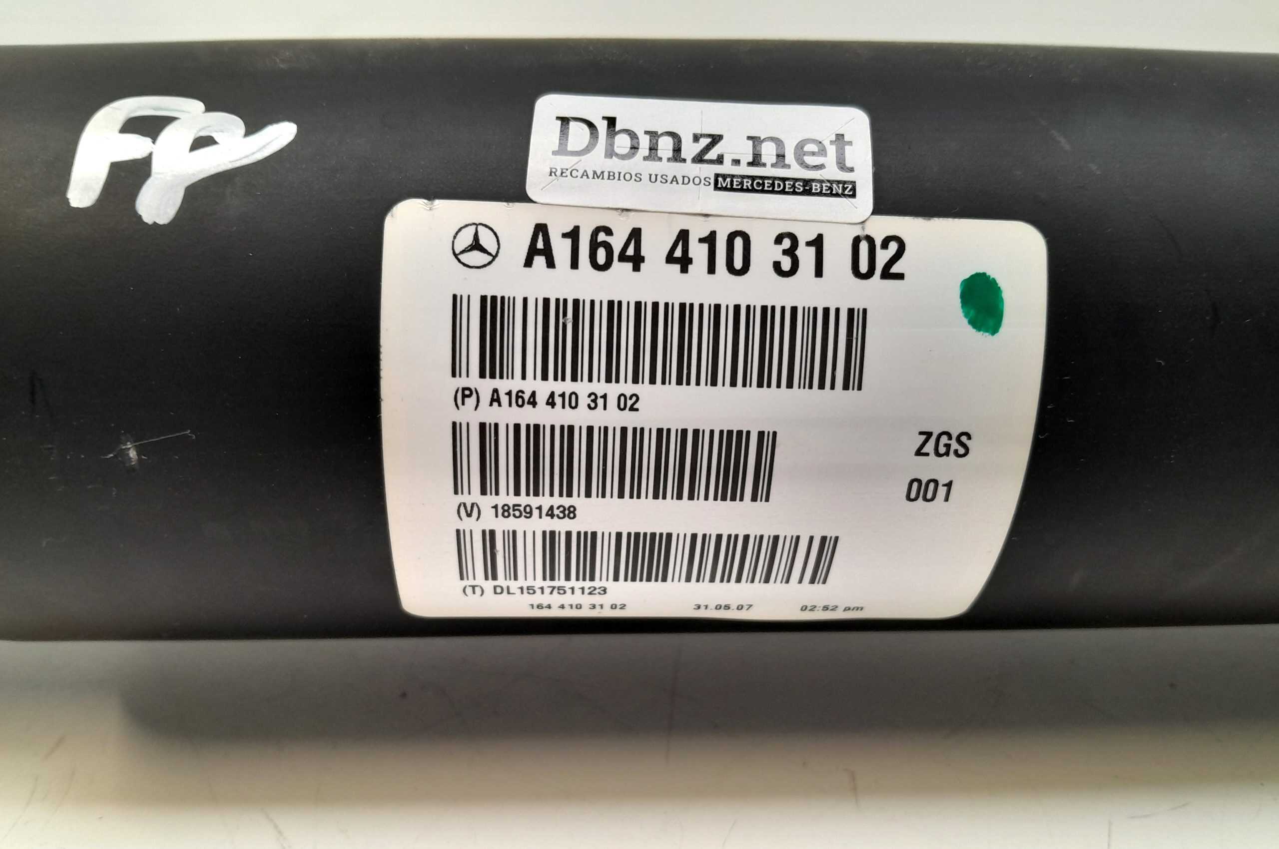 A 164 410 31 02 Árbol de transmisión artículado Clase ML W164 - DBNZ.NET